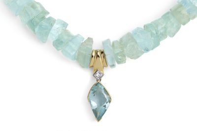 'Opal Fan' 18ct Yellow Gold Opal Pendant - Annette Gabbedey